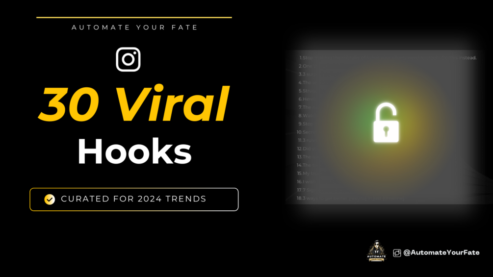 FREE: 30 Viral hooks for 2024