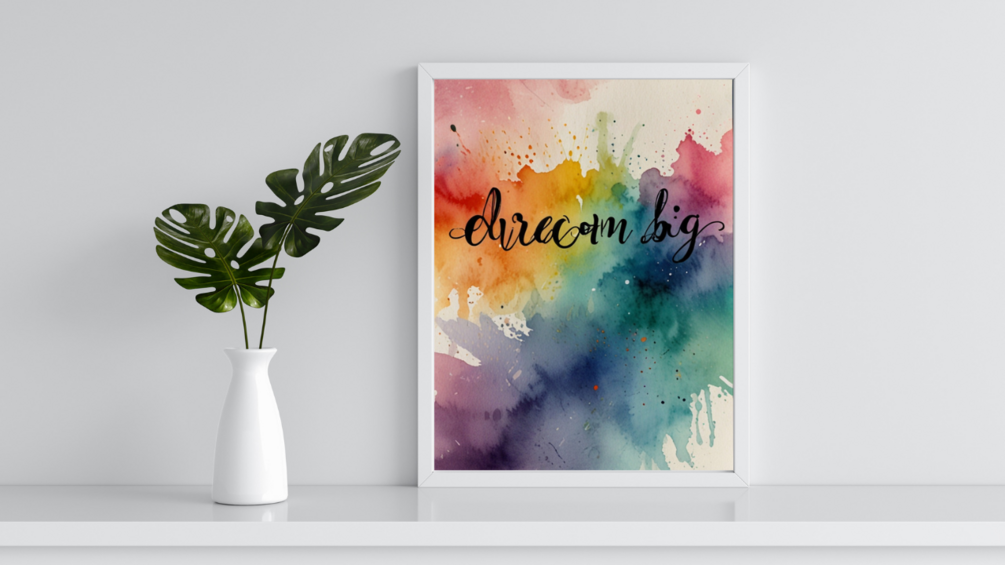 Inspirational Watercolor Quote Art Prints - Pack of 4