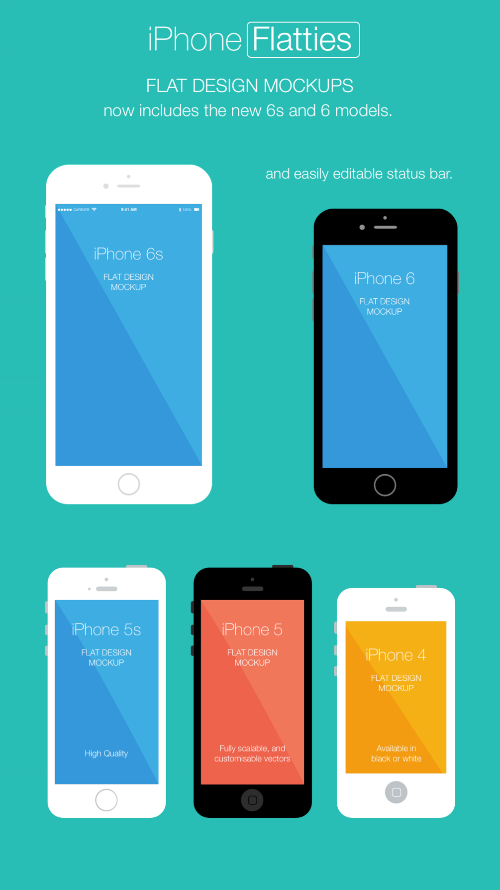 iPhone Flatties - Pixelmator Template