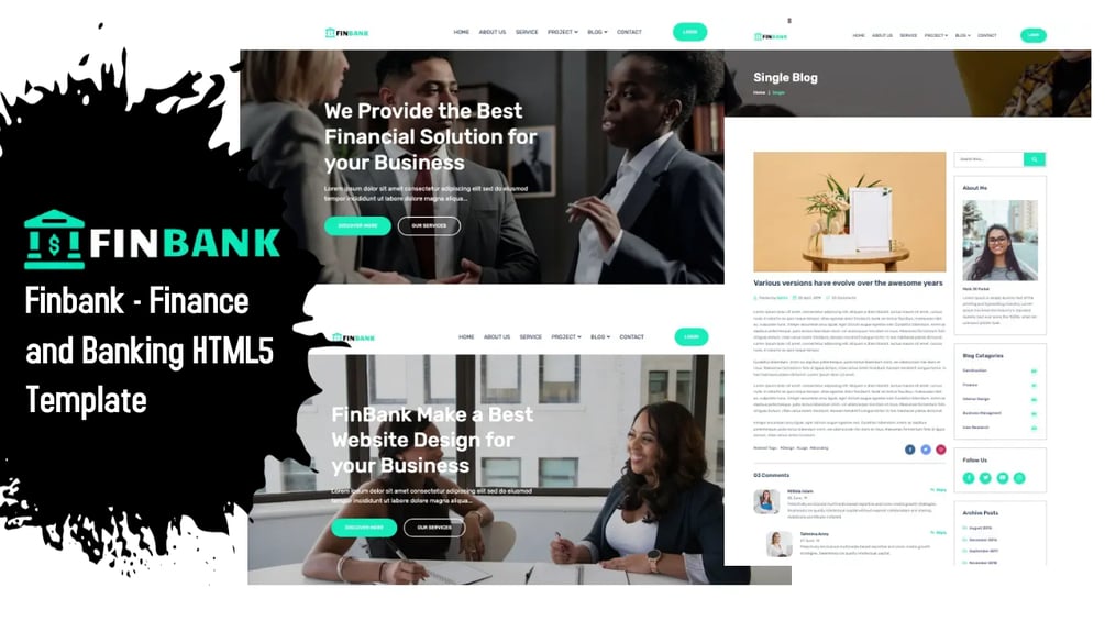 FinBank - Finance and Banking HTML5 Template.