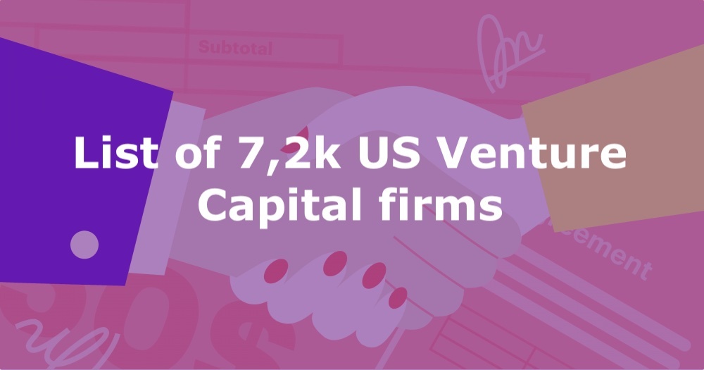 List of 7,263 US Venture Capital (VC) and Private Equity firms
