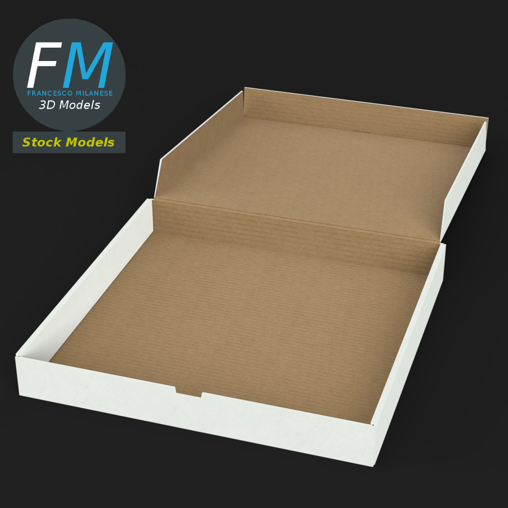 3D MODEL - Open pizza box