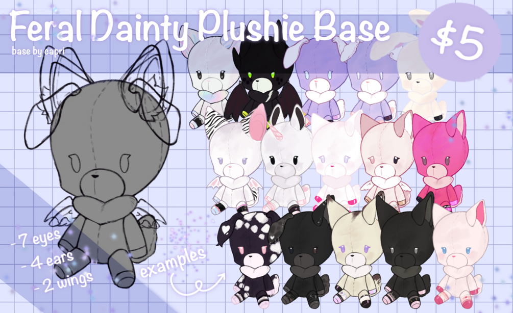 Feral Dainty Plushie Base