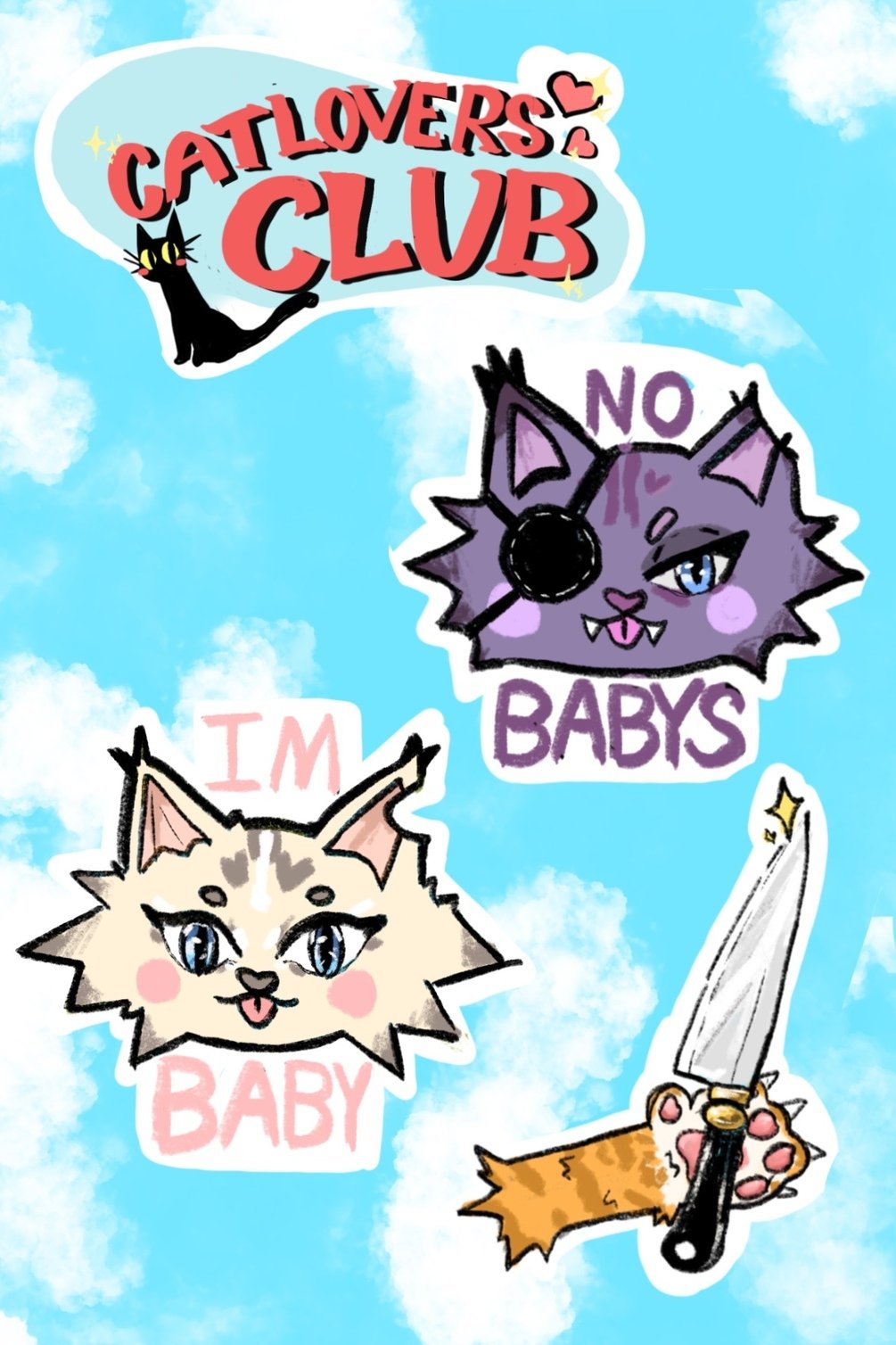 Cat Lover's Club Stickers