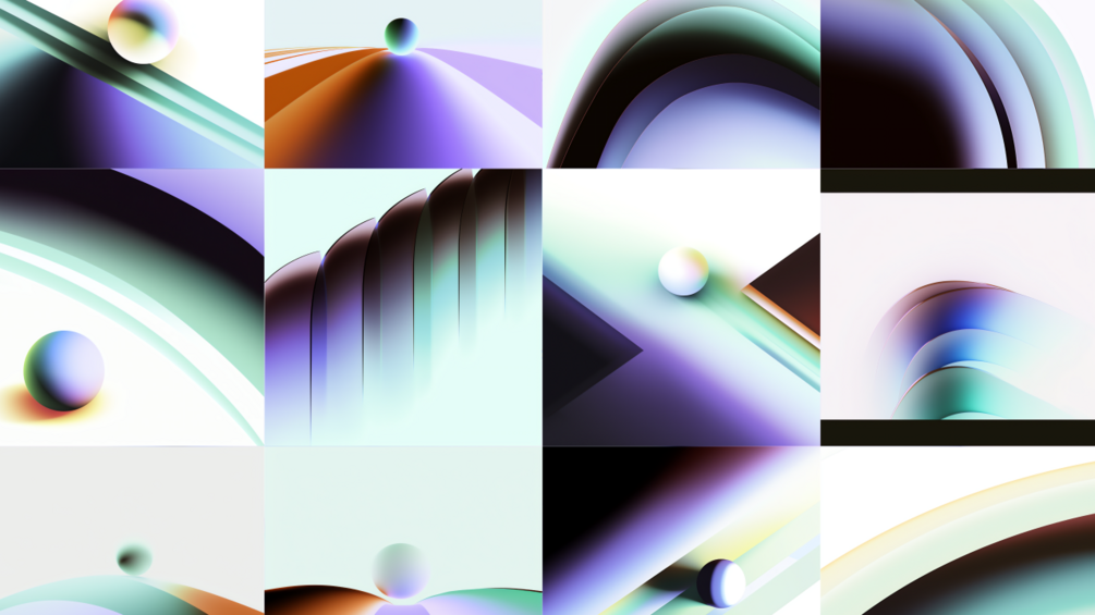 40 Smooth Ball Perspective Backgrounds - MJ (AI) Generated