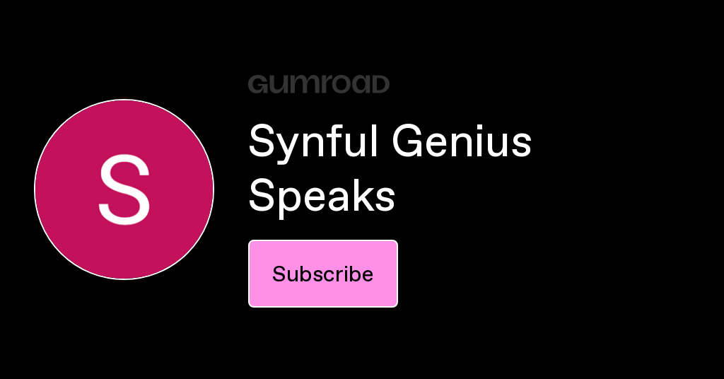 Synful Genius Speaks