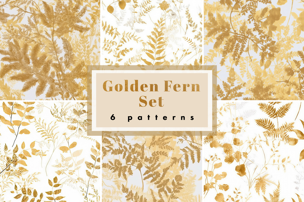 Golden Fern Set of 6 Patterns