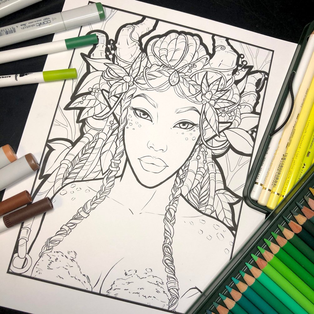 Queen of the Fae Coloring Page