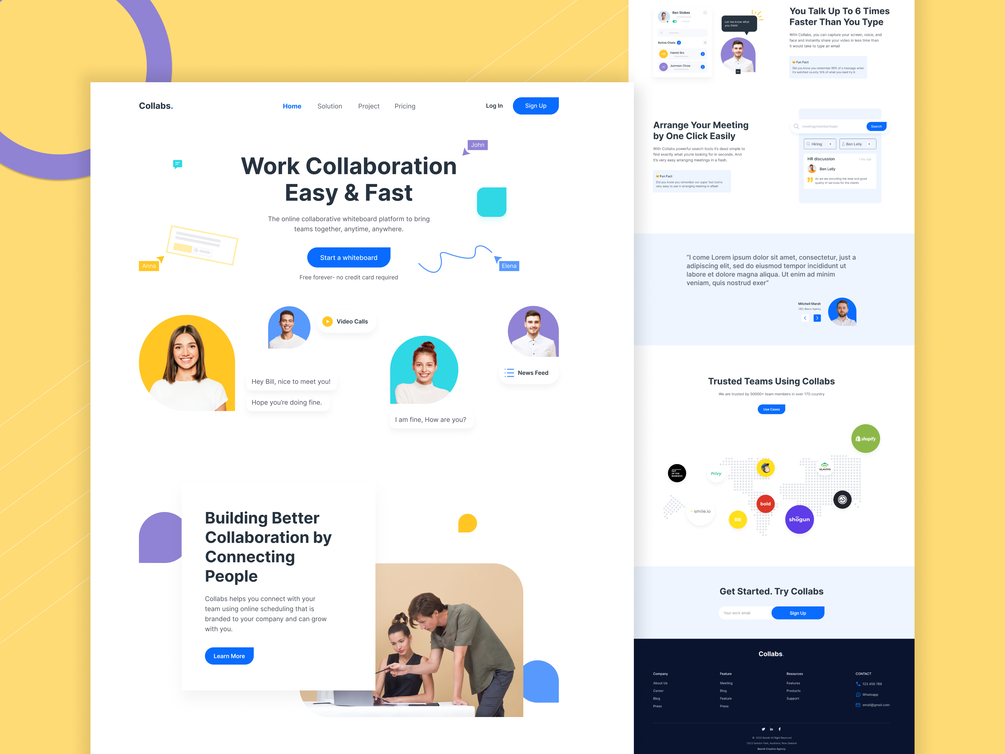 Team Collaboration Landing Page