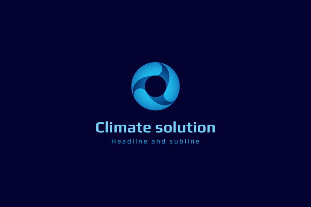 Climate solution logo template.