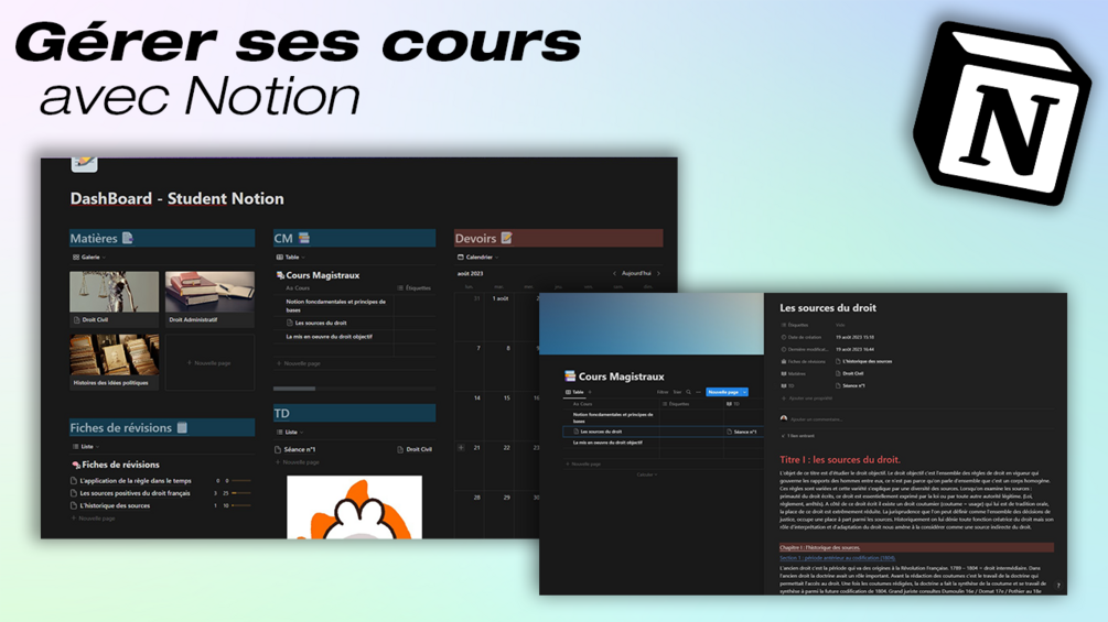 Notion - Gestion de cours