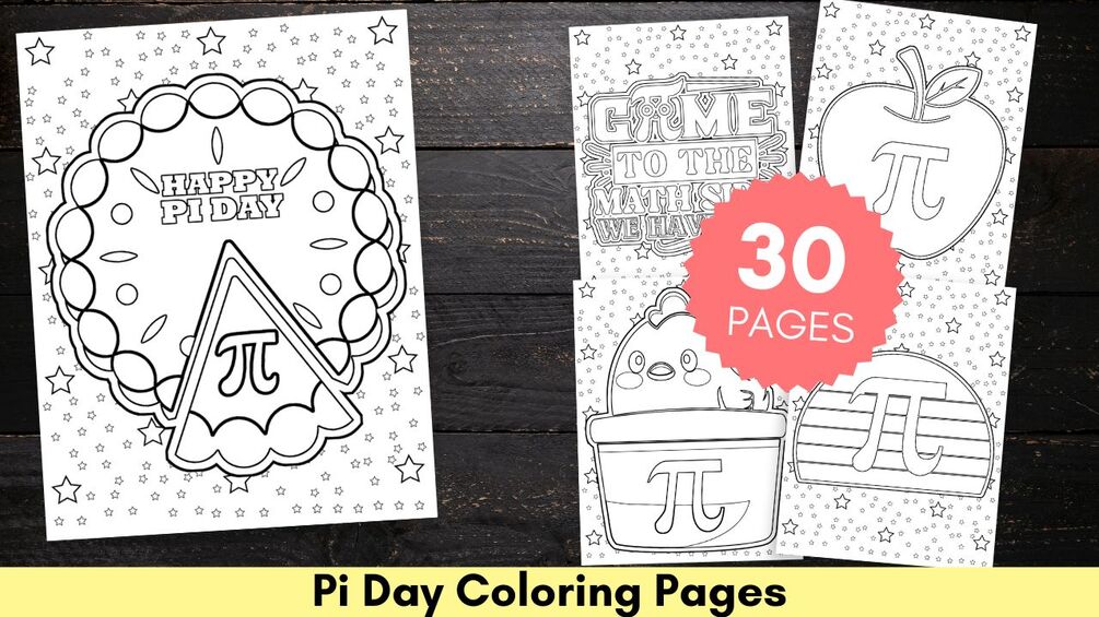 Pi Day Coloring Pages Worksheets for All Grades - Fun March Activities