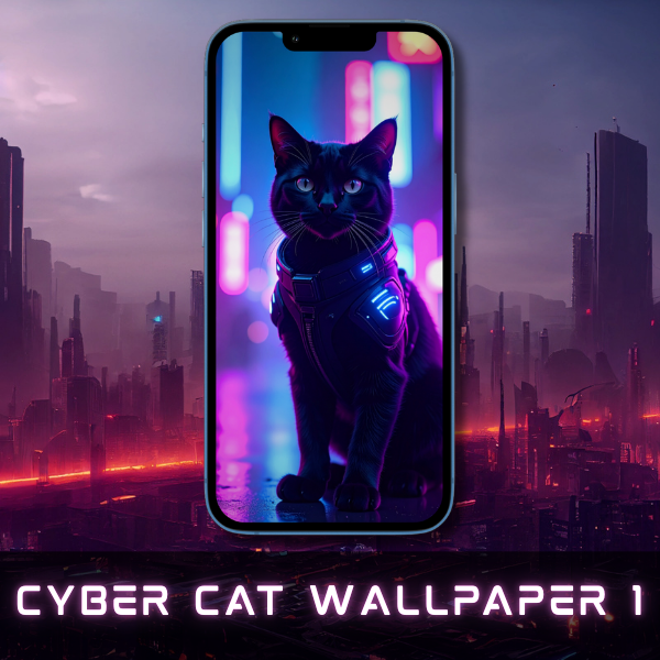 Cyber Cat Wallpaper 1