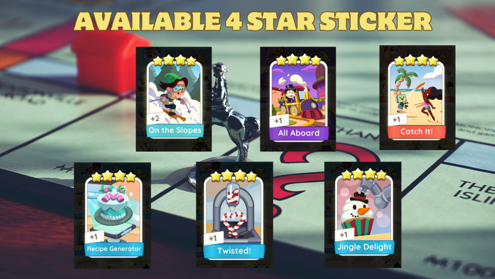 4 STAR STICKER MONOPOLY GO