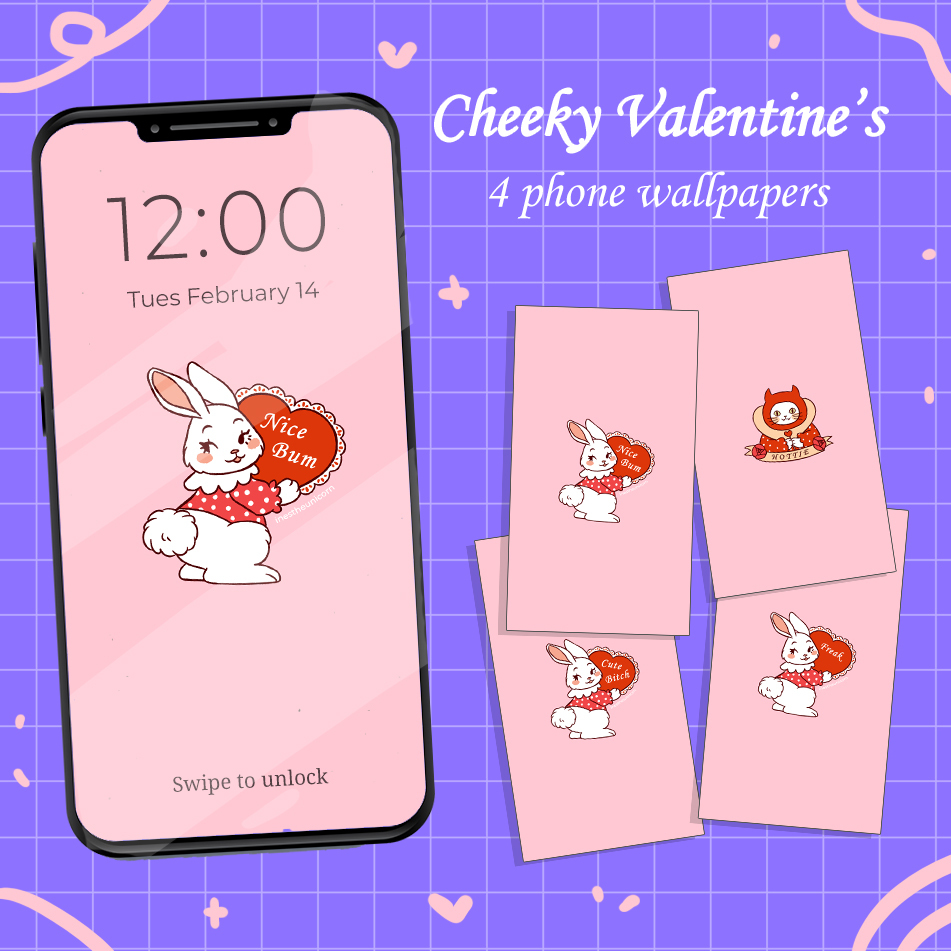 Cheeky Valentine's Phone Wallpapers