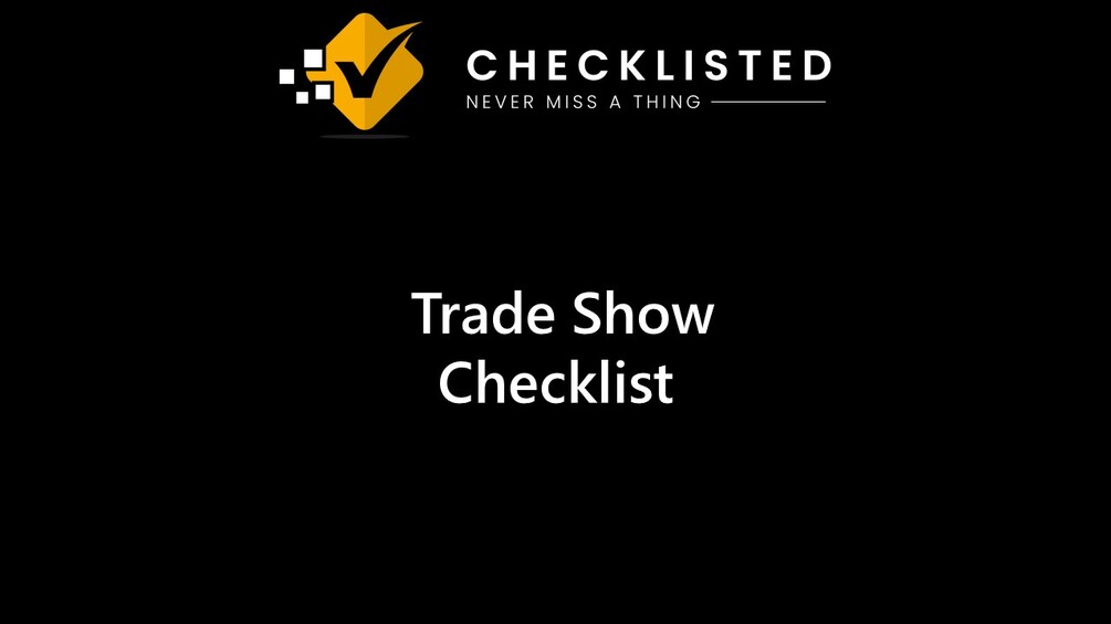 Trade Show Checklist