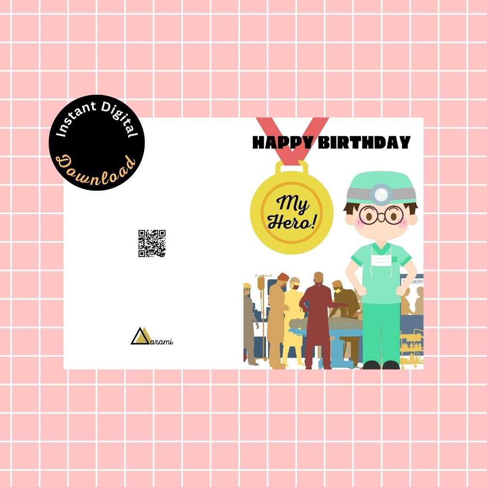 Surgeon Hero birthday card