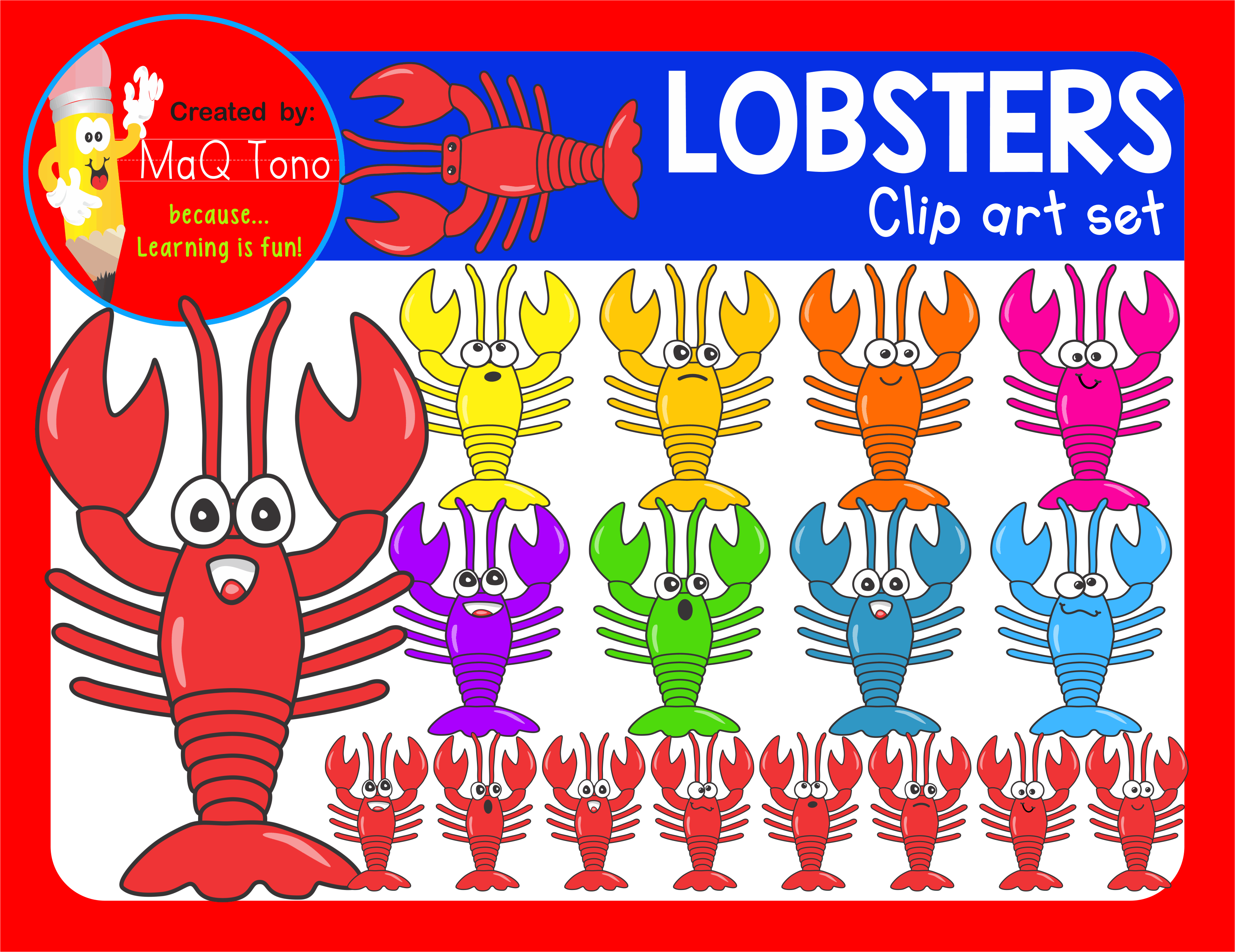 LOBSTERS CLIPART SET