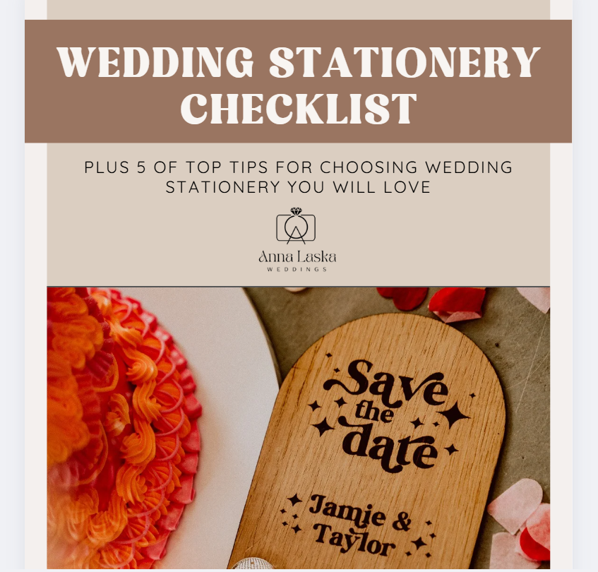 Anna Laska - Wedding Stationary Checklist E-book 2025