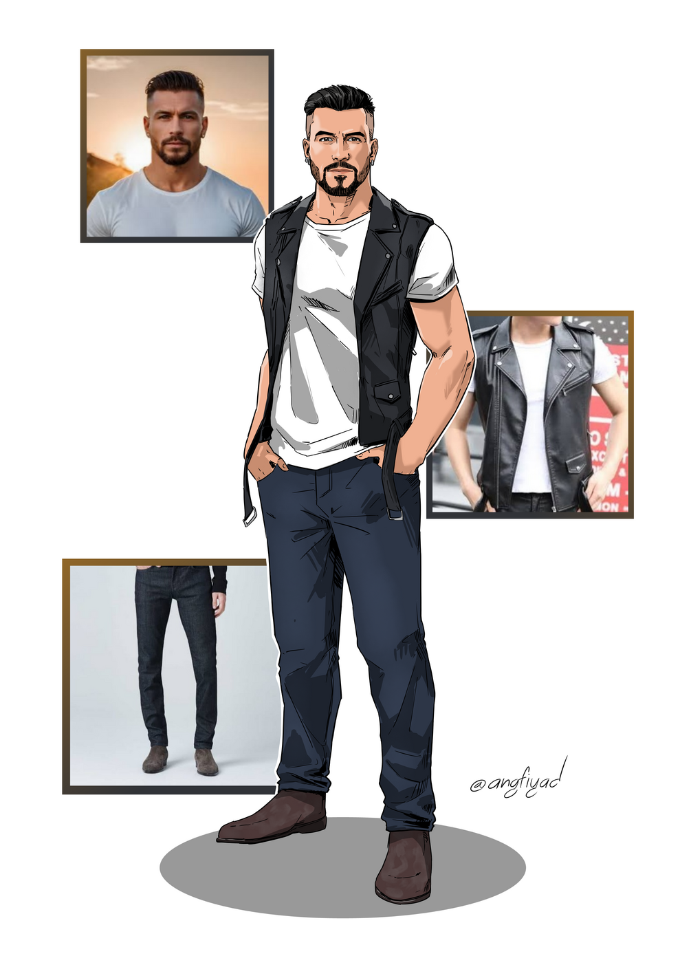 Personalized Digital Portrait (Solo/Duo) - Hand drawn and customizable