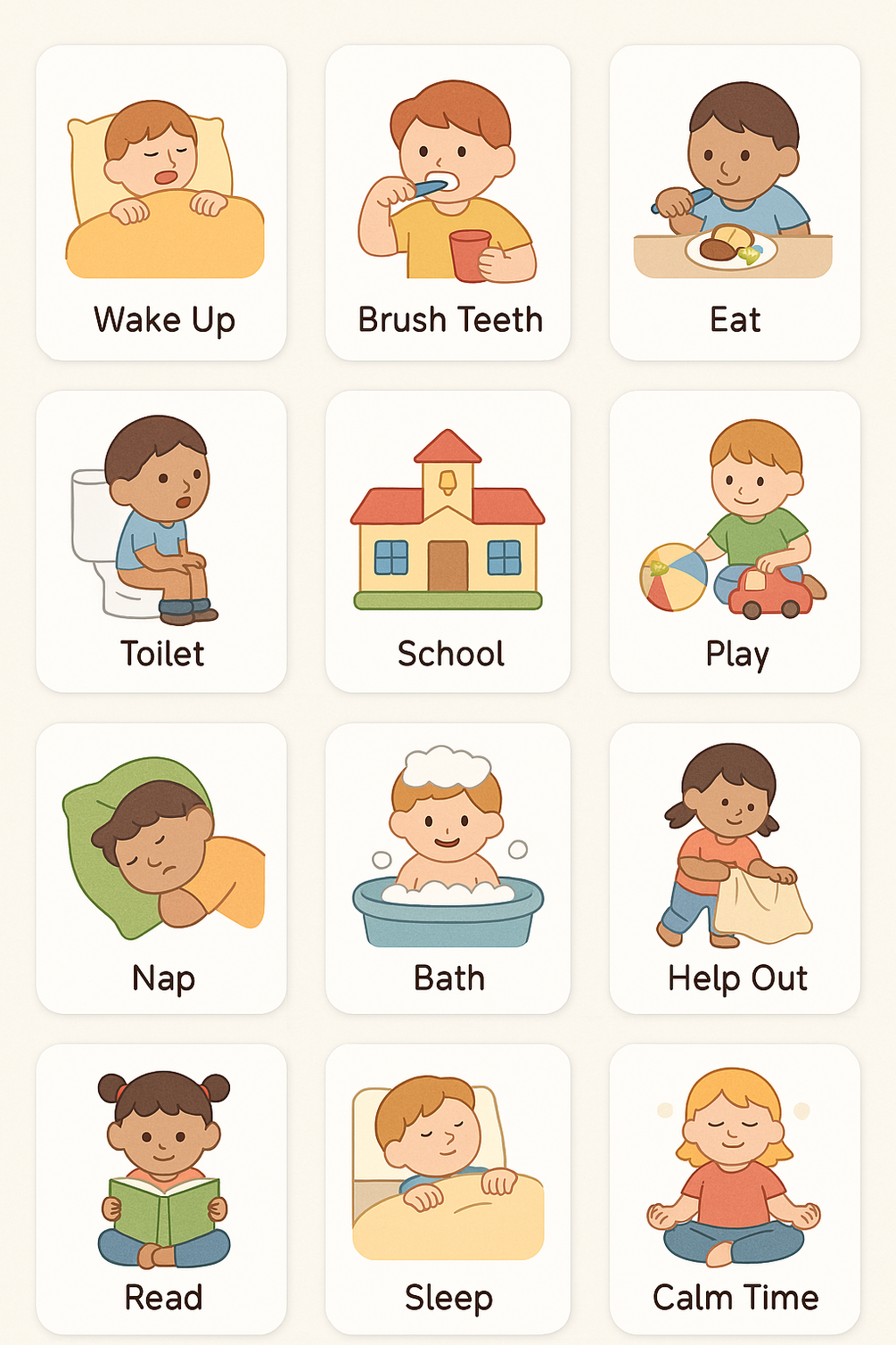 Daily Visual Routine Starter Kit – For Autism-Friendly Home & Classroom Use