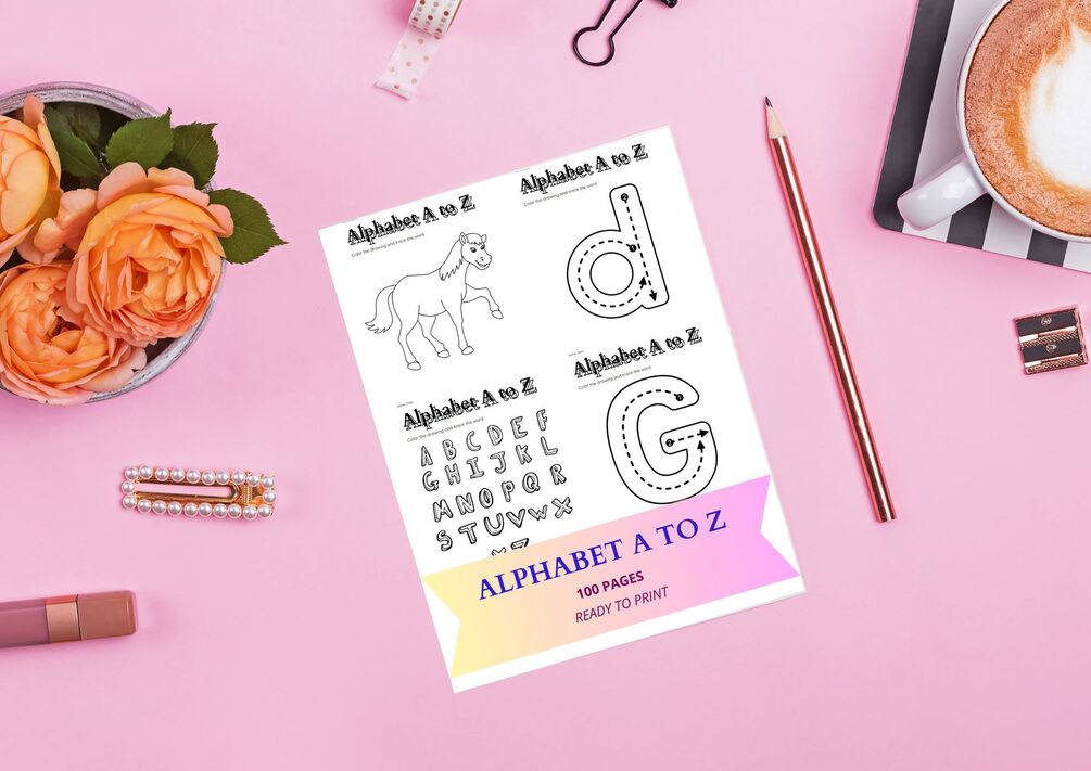 ALPHABET COLORING BOOK A to Z FOR KIDS ready to print