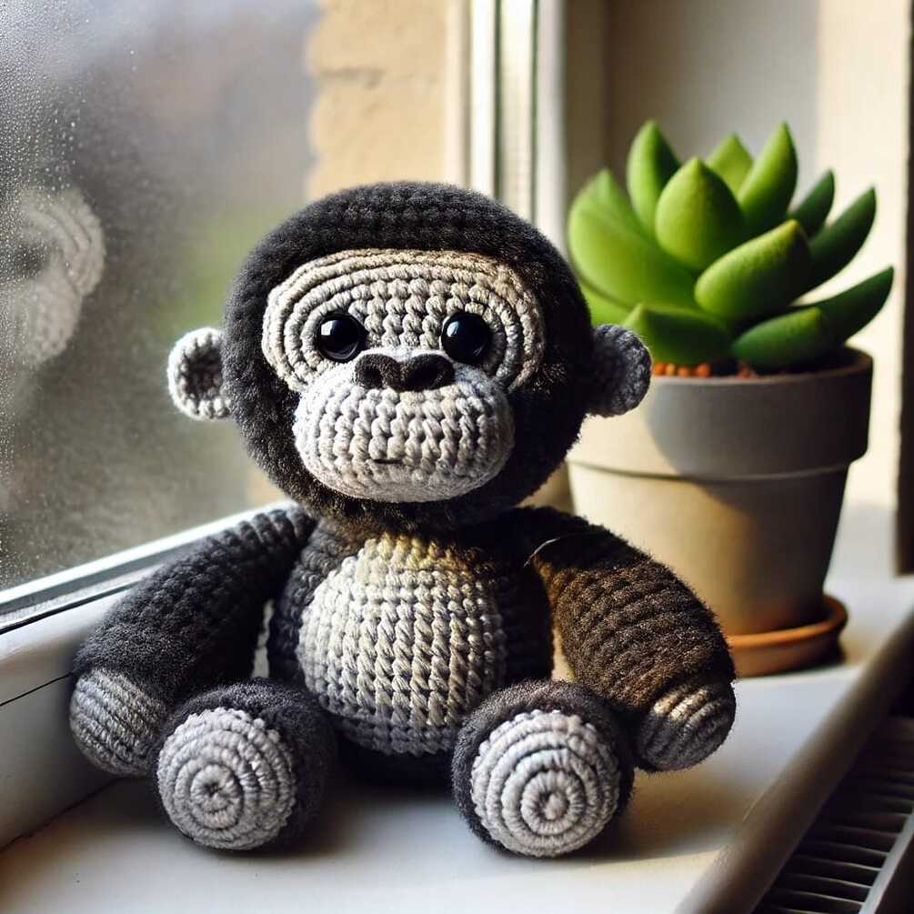Gorilla Amigurumi Crochet Pattern PDF – Adorable Jungle Animal Toy ...