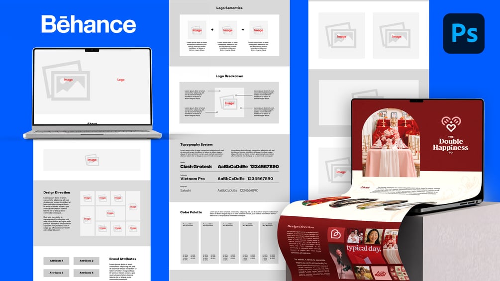 Long-Scrolling Behance Presentation Template