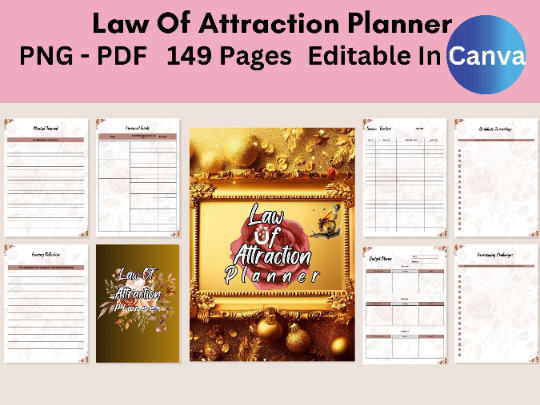 Printable Law of Attraction Planner- Powerful 369 Manifestation Guided ...