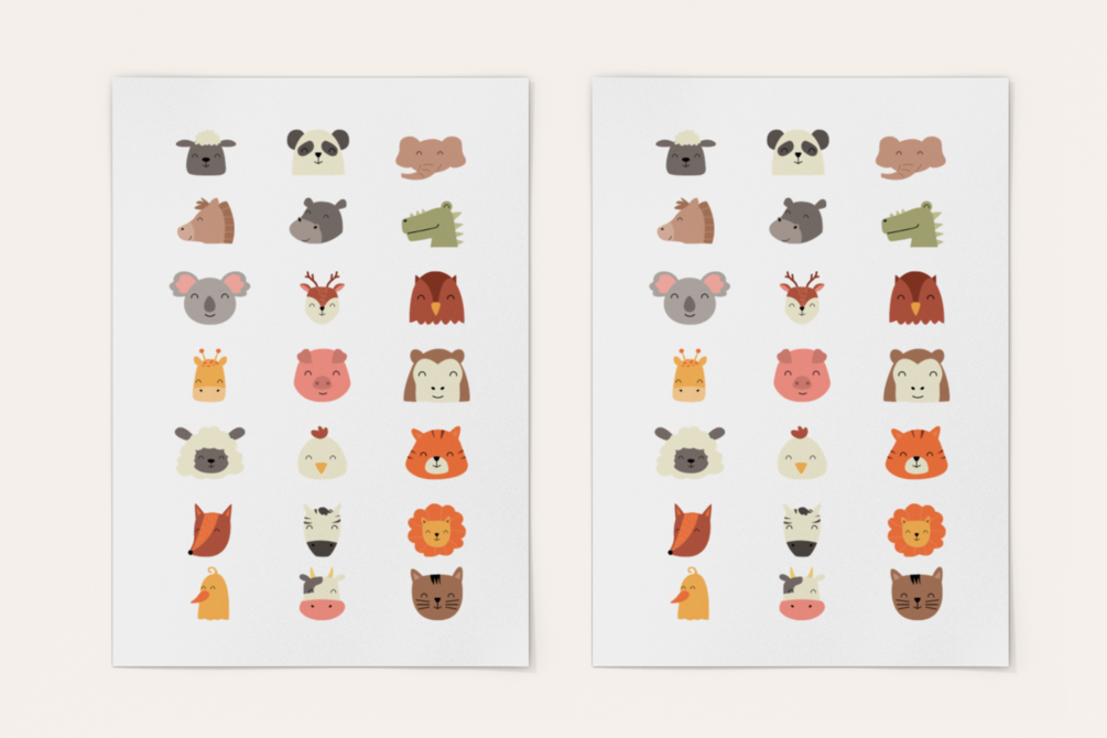 Cute Unique Animal Head Illustration