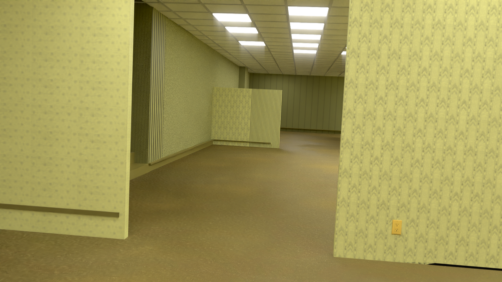 The Backrooms realistic 3D model