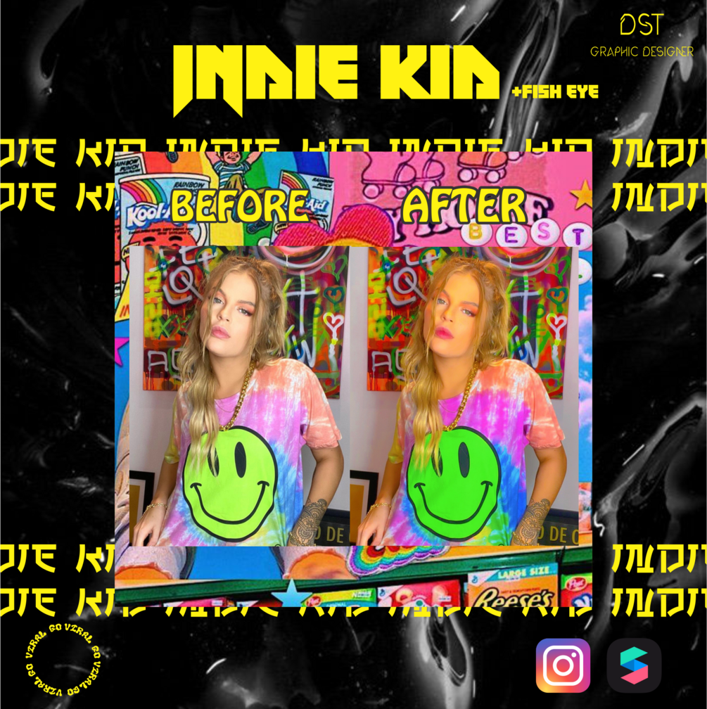 INDIE KID SPARK FILTER | slide grain | fish eye | makeup