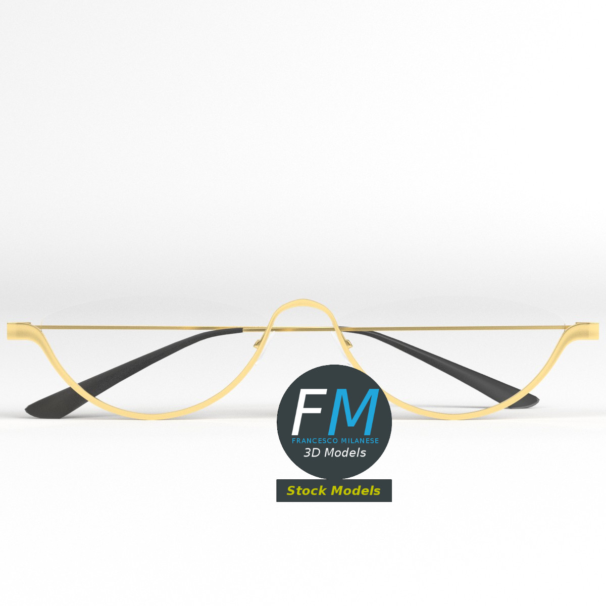 3D MODEL - Glasses half eye