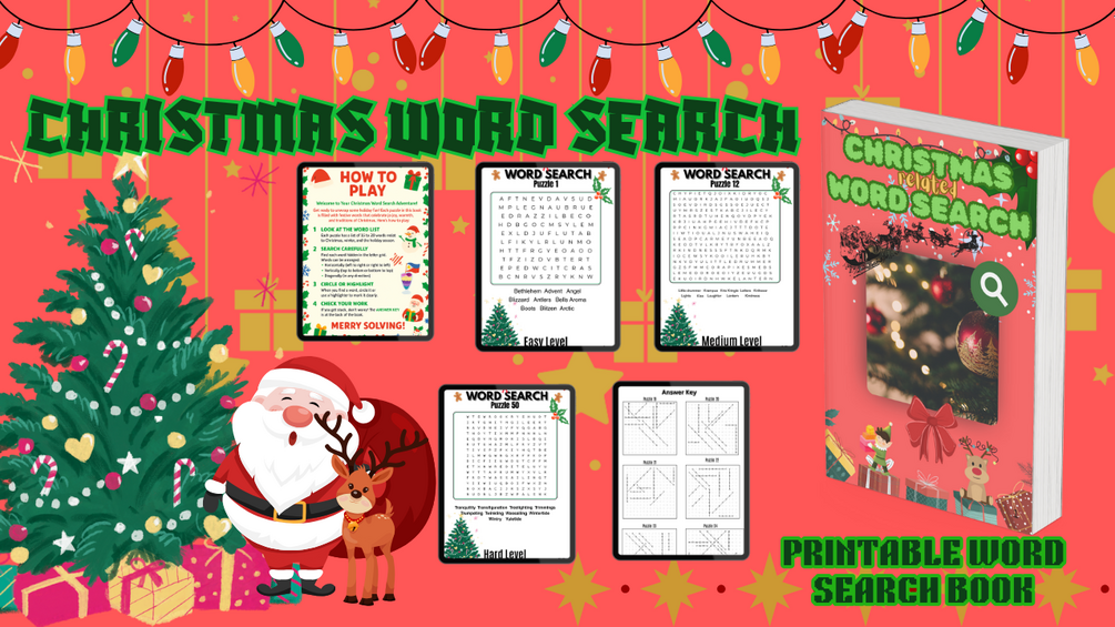 Christmas Word Search Book