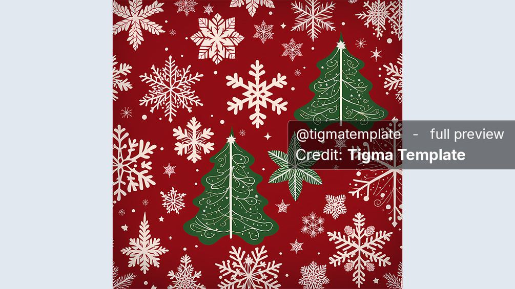 Free Festive Christmas Pattern with Snowflakes and Trees