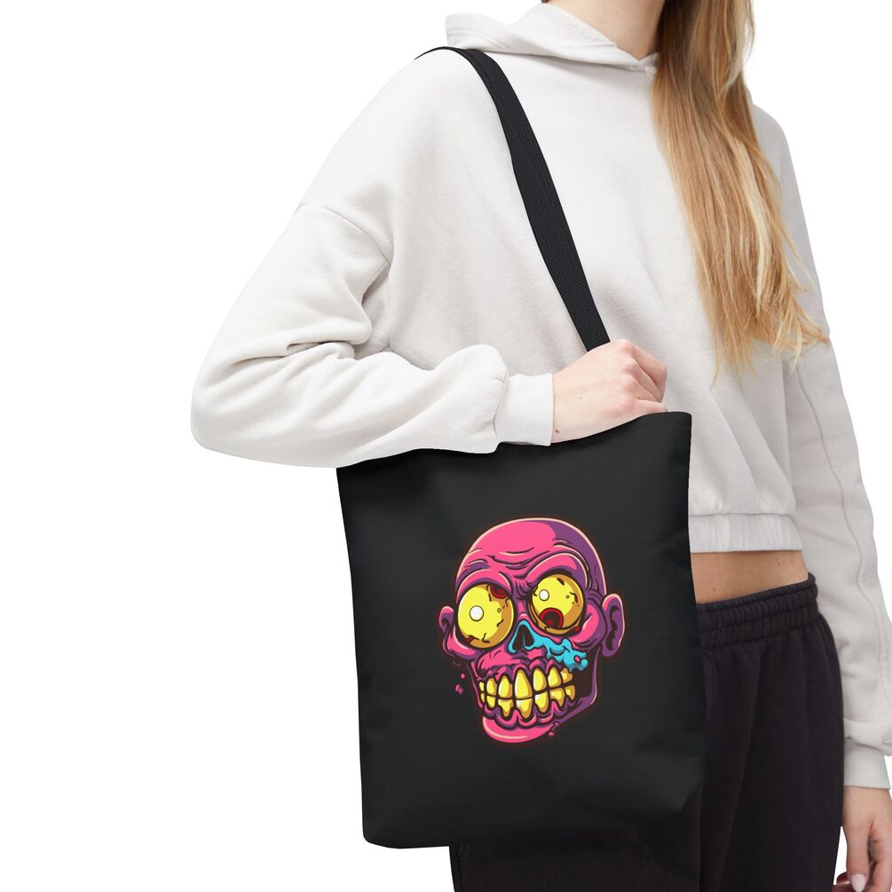 Neon Undead: Psychedelic Zombie Skull Digital Art