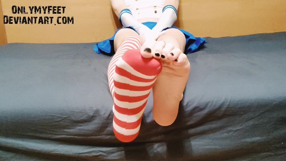 Azur Lane Shimakaze Cosplay Feet Soles Foot video