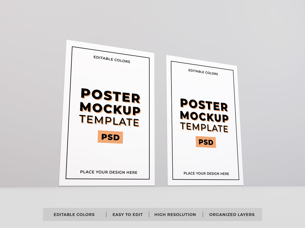 Portrait Poster Mockup Vol 7