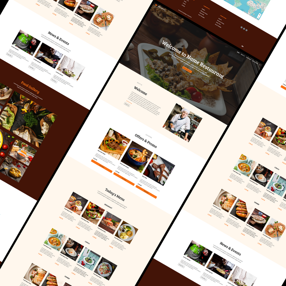 Food & Restaurant - Google Sites Template