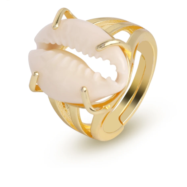Natural White Conch Ring