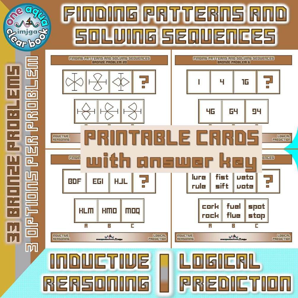 Patterns and Sequences (Bronze Logical Reasoning Cards)