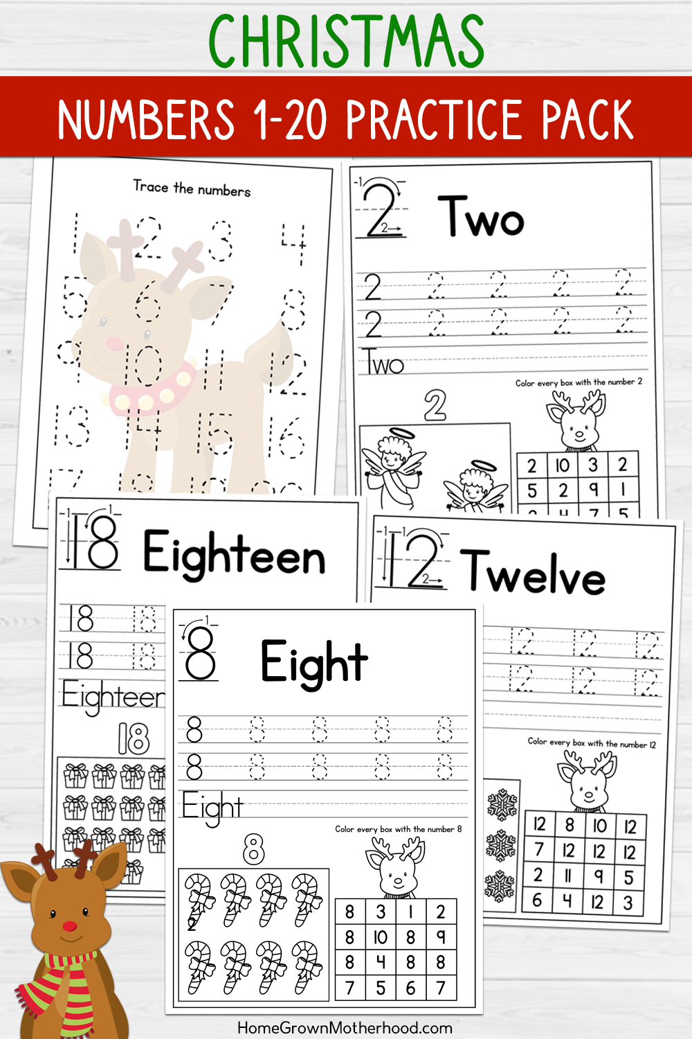 Reindeer Numbers Pack