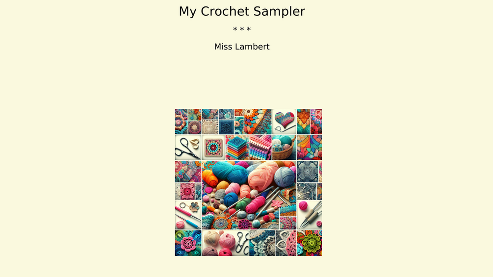 My Crochet Sampler