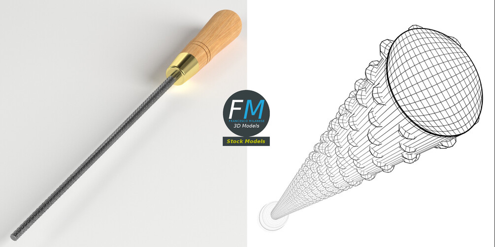 3D MODEL - Round rasp