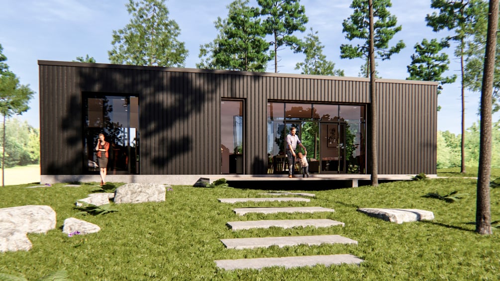 SketchUp Tiny House M-01 ready to Render