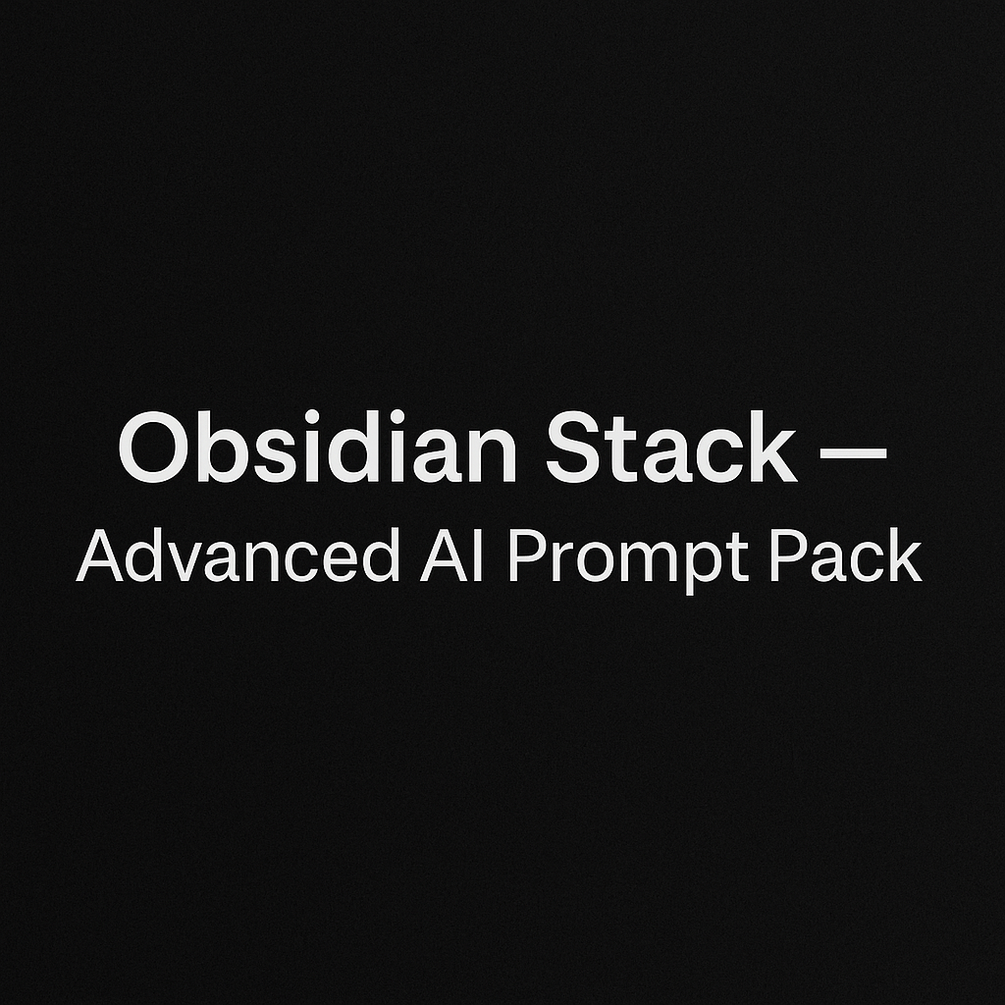 Obsidian Stack — Advanced AI Prompt Pack