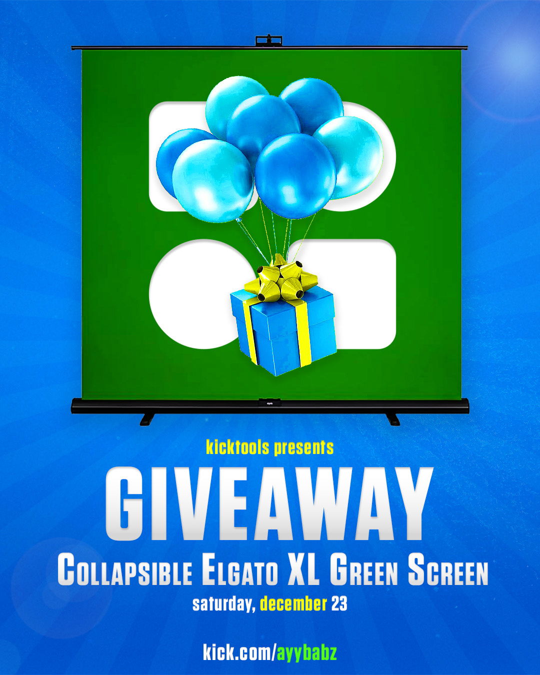 KickTools Elgato Green Screen Giveaway - KickTools Store