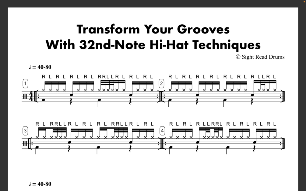 Transform Your Grooves With 32nd-Note Hi-Hat Techniques