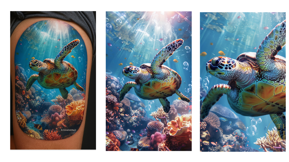 Turtle – The Vault Collection: Radiant Drift (Print + Tattoo)