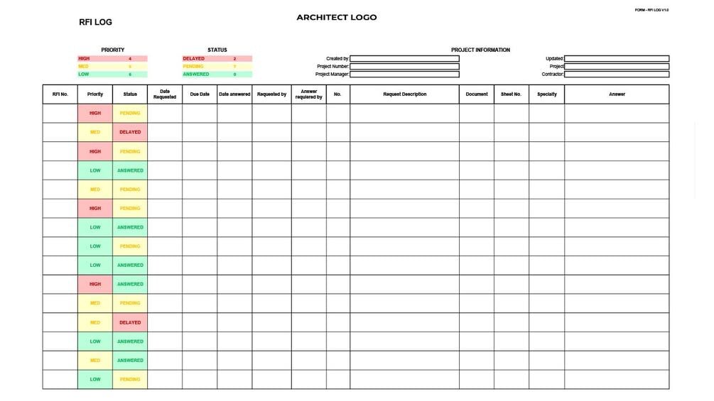RFI LOG XLSX TEMPLATE XLSX EN 001